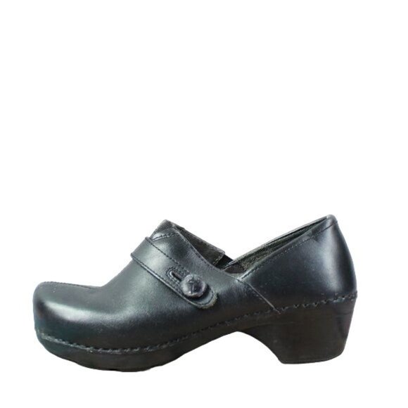 Dansko | Shoes | Dansko Solstice Black Leather Button Strap Work Casual ...